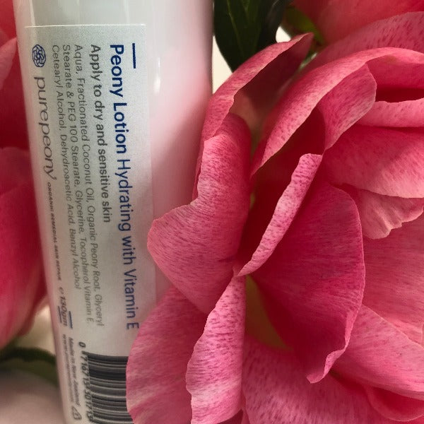 Peony Lotion - Hydrating with Vitamin E: NEW – Pure Peony